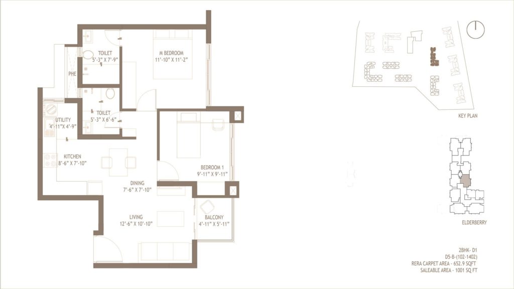 embassy-edge-2-bhk-floor-plan - Embassy Springs